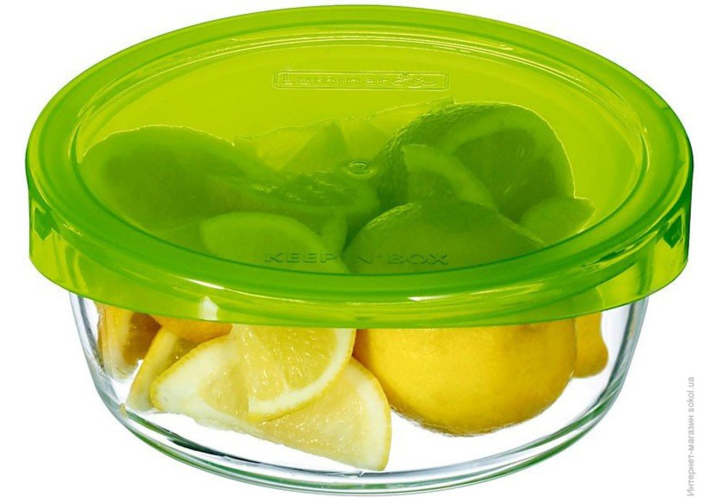 Купить круглый контейнер из жаропрочного стекла с крышкой Luminarc ...